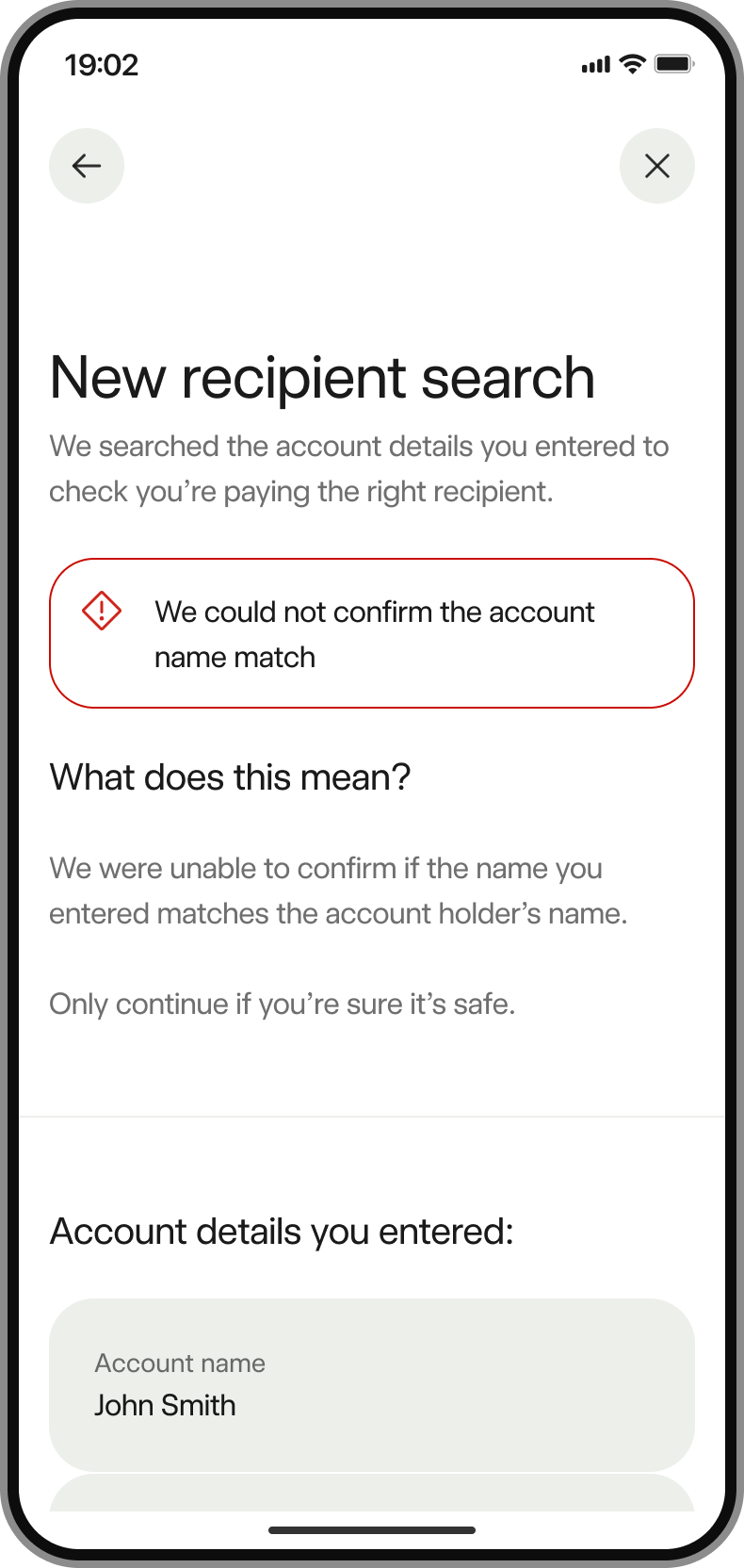 Confirmation of Payee and NameCheck | Bankwest